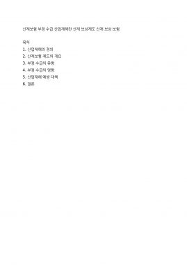 산재보험 부정 수급 산업재해란 산재 보상제도 산재 보상 보험-1페이지