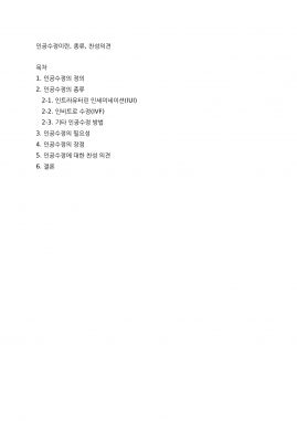 인공수정이란, 종류, 찬성의견-1페이지