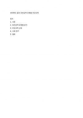 세무확인 결과 위반금액 유형별 추징내역-1페이지