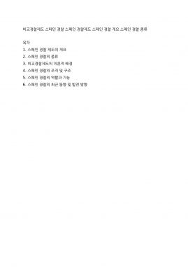 비교경찰제도 스페인 경찰 스페인 경찰제도 스페인 경찰 개요 스페인 경찰 종류-1페이지