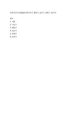 프로이드의 성격발달단계(구순기, 항문기, 남근기, 잠복기, 생식기)-1페이지