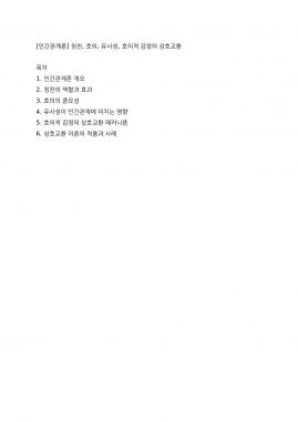 [인간관계론] 칭찬, 호의, 유사성, 호의적 감정의 상호교환-1페이지