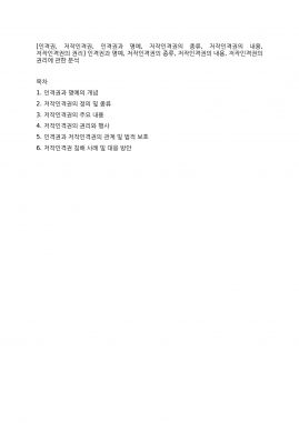 [인격권, 저작인격권, 인격권과 명예, 저작인격권의 종류, 저작인격권의 내용, 저작인격권의 권리] 인격권과 명예, 저작인격권의 종류, 저작인격권의 내용, 저작인격권의 권리에 관한 분석-1페이지