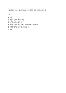 [심리학] 이상적 신체이미지 노출 시 자존감에 따른 부적정서의 변화-1페이지