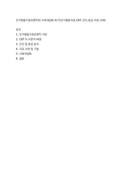 인지행동치료(CBT)와 사례개념화 하기(인지행동치료,CBT,진단,증상,치료,사례)-1페이지