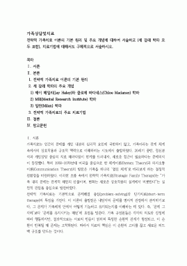 가족상담및치료 전략적 가족치료 이론의 기본 원리20p-1페이지