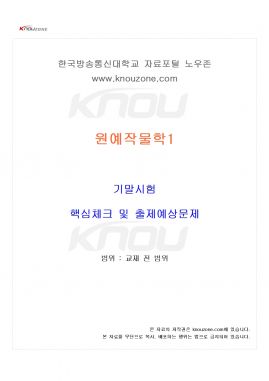 2025년 2학기 원예작물학1 기말시험 핵심체크-1페이지