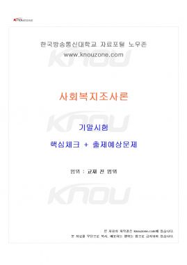 2025년 2학기 사회복지조사론 기말시험 핵심체크-1페이지