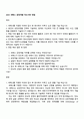 2025 세메스 공정개발 자소서와 면접-1페이지