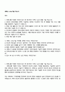 세메스 Infra기술 자소서-1페이지