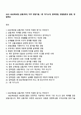 2025 KB손해보험 [상품-1페이지