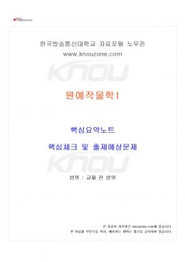 2025년 2학기 원예작물학1 교재 전 범위 핵심요약노트-1페이지