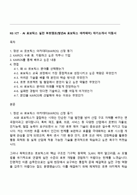 KG ICT - AI 로보틱스 실전 부트캠프(청년AI 로보틱스 아카데미) 자기소개서 지원서-1페이지