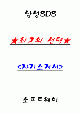 삼성SDS 소프트웨어 자기소개서-1페이지