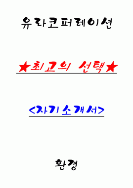 유라코퍼레이션 환경 자기소개서-1페이지