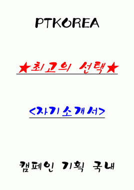 PTKOREA 캠페인 기획 국내 자기소개서-1페이지