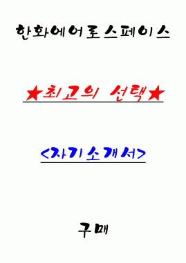 한화에어로스페이스 구매 자기소개서-1페이지
