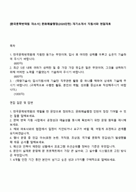 [한국문학번역원 자소서] 문화예술행정(2026인턴) 자기소개서 지원서와 면접자료-1페이지