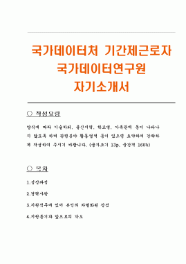 국가데이터처 기간제근로자 국가데이터연구원 자기소개서-1페이지