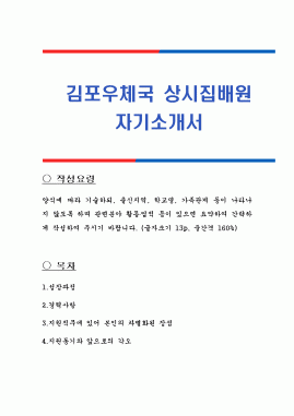 김포우체국 상시집배원 자기소개서-1페이지