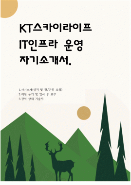 KT스카이라이프 IT인프라 운영 자기소개서-1페이지