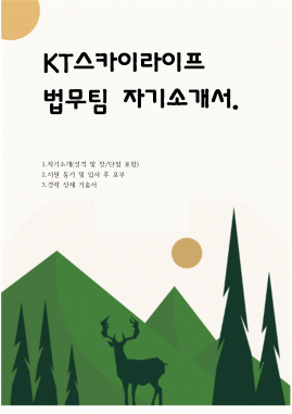KT스카이라이프 법무팀 자기소개서-1페이지