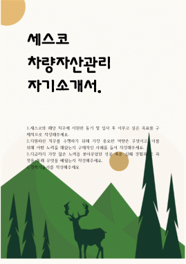 세스코 차량자산관리 자기소개서-1페이지