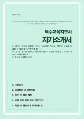 특수교육지도사 자기소개서-1페이지
