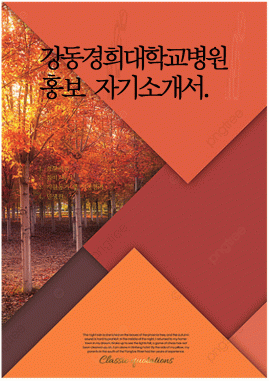 강동경희대학교병원 홍보 자기소개서-1페이지