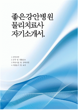 좋은강안병원 물리치료사 자기소개서-1페이지