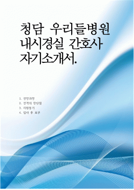 청담 우리들병원 내시경실 간호사 자기소개서-1페이지