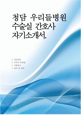 청담 우리들병원 수술실 간호사 자기소개서-1페이지