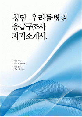 청담 우리들병원 응급구조사 자기소개서-1페이지