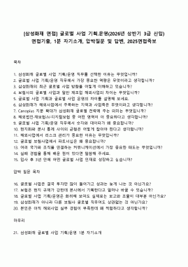 [삼성화재 면접] 글로벌 사업 기획-1페이지