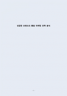 성공한 브랜드의 통합 마케팅 전략 분석-1페이지