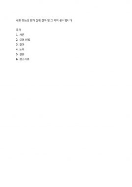 세포 유능성 평가 실험 결과 및 그 의미 분석입니다-1페이지