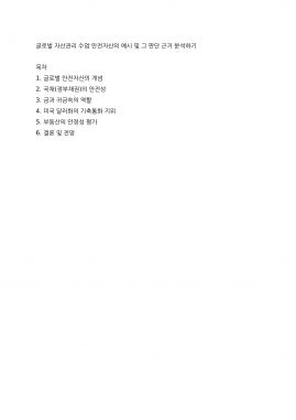 글로벌 자산관리 수업 안전자산의 예시 및 그 판단 근거 분석하기-1페이지
