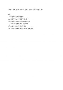 소비심리 위축 시기에 적용 가능한 효과적인 마케팅 전략 방안 분석-1페이지