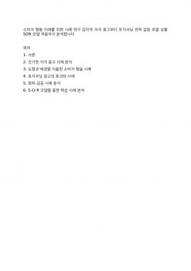 소비자 행동 이해를 위한 사례 연구 감각적 자극 광고부터 포지셔닝 전략 갈등 유발 상황 SOR 모델 적용까지 분석합니다-1페이지