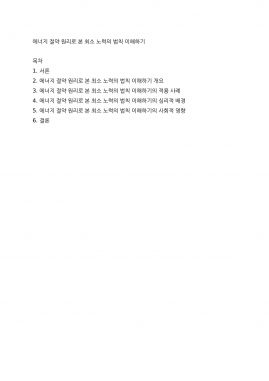 에너지 절약 원리로 본 최소 노력의 법칙 이해하기-1페이지