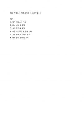 일산 라페스타 개발 사례 분석 보고서입니다-1페이지