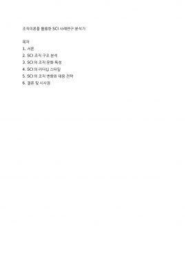 조직이론을 활용한 SCI 사례연구 분석기-1페이지