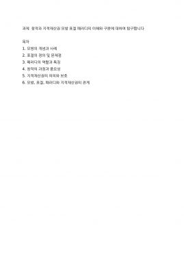 과제  창작과 지적재산권 모방 표절 패러디의 이해와 구분에 대하여 탐구합니다-1페이지