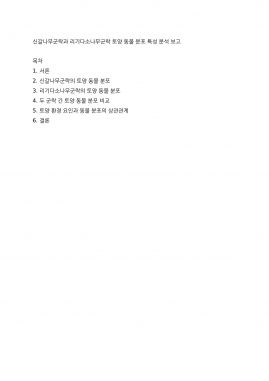 신갈나무군락과 리기다소나무군락 토양 동물 분포 특성 분석 보고-1페이지