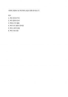 사회학 관점에서 본 핵 문제의 본질과 영향 분석입니다-1페이지