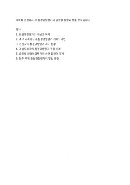 사회학 관점에서 본 환경영향평가의 글로벌 동향과 현황 분석입니다-1페이지