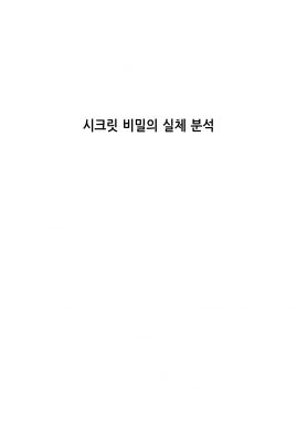 시크릿 비밀의 실체 분석-1페이지