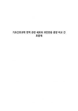 기초간호과학 면역 관련 세포와 과민반응 종양 비교 간호중재-1페이지