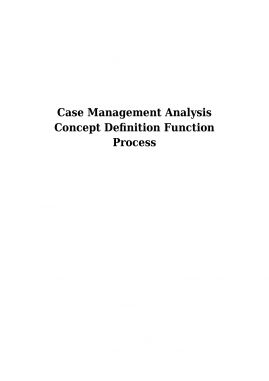 Case Management Analysis Concept Definition Function Process-1페이지