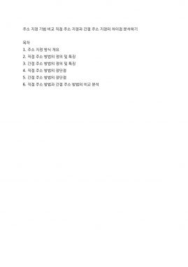 주소 지정 기법 비교 직접 주소 지정과 간접 주소 지정의 차이점 분석하기-1페이지